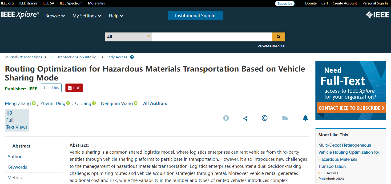 我校硕士研究生在《IEEE Transactions on Intelligent Transportation Systems》上发表最新 ...